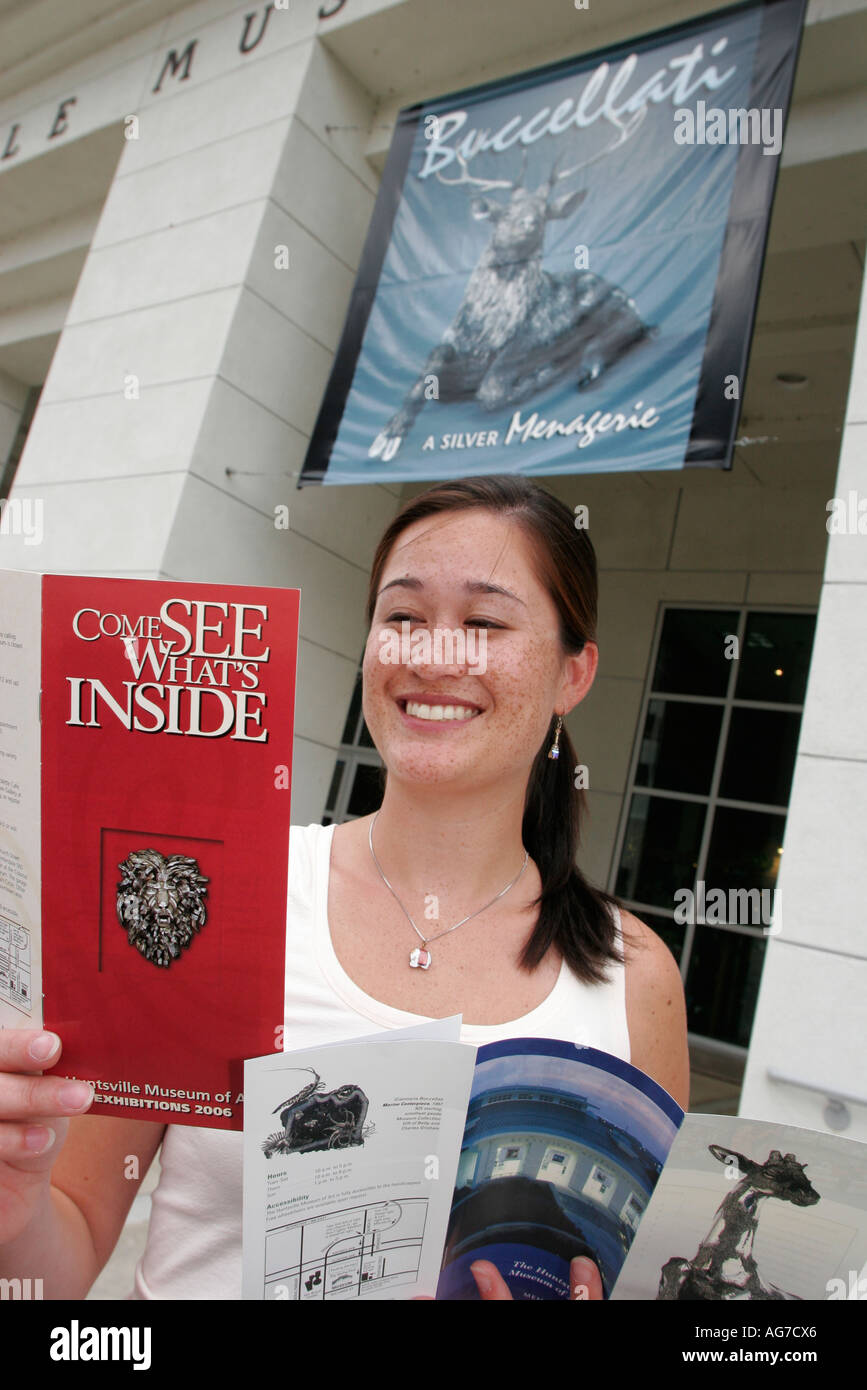 Alabama Madison County,Huntsville,Museum of Art,Asian woman,brochure ...