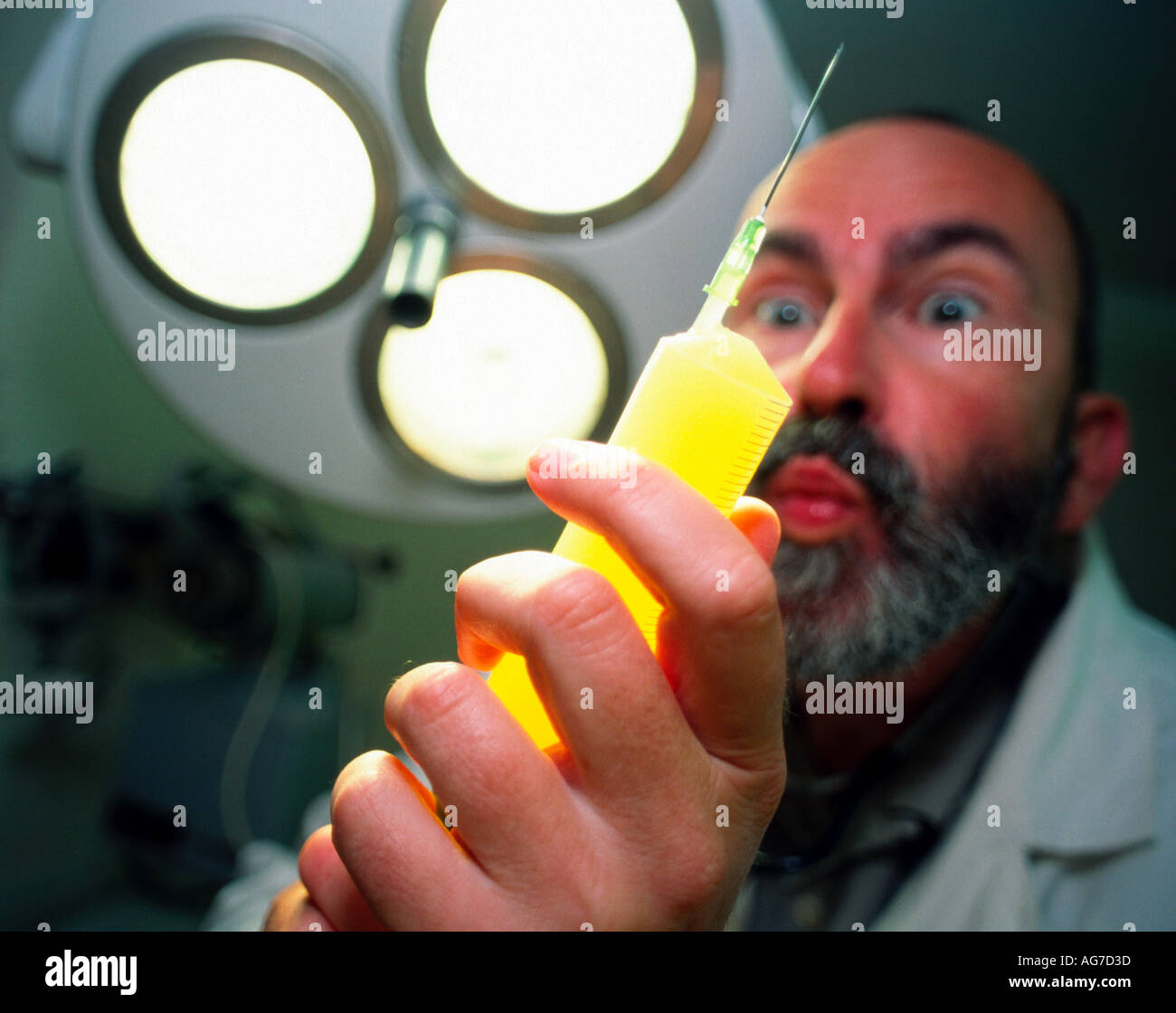 doctor with injection Stock Photo - Alamy
