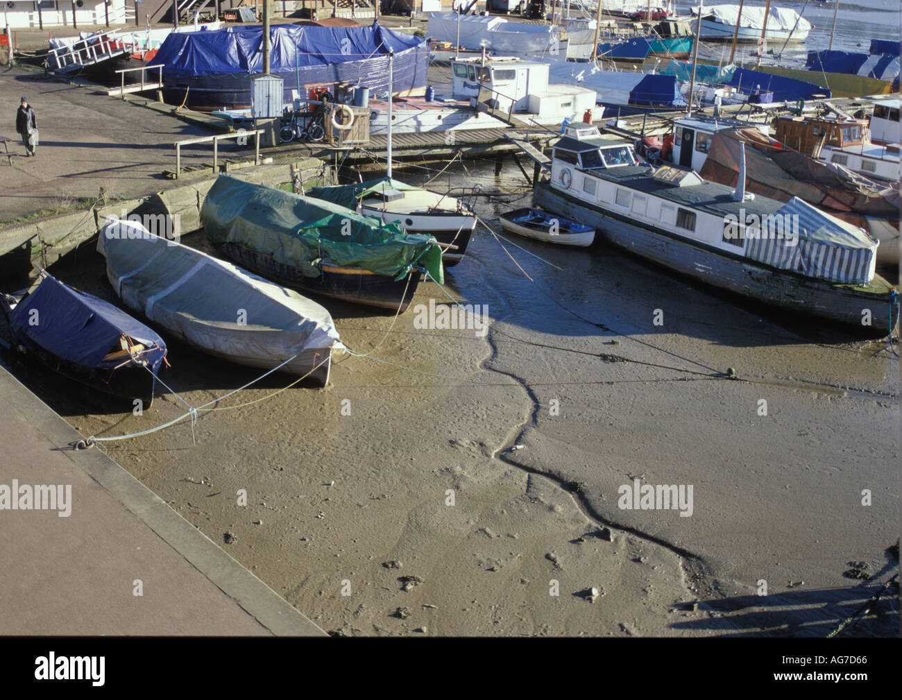 Woodbridge Quay at Low Tide Stock Photo - Alamy