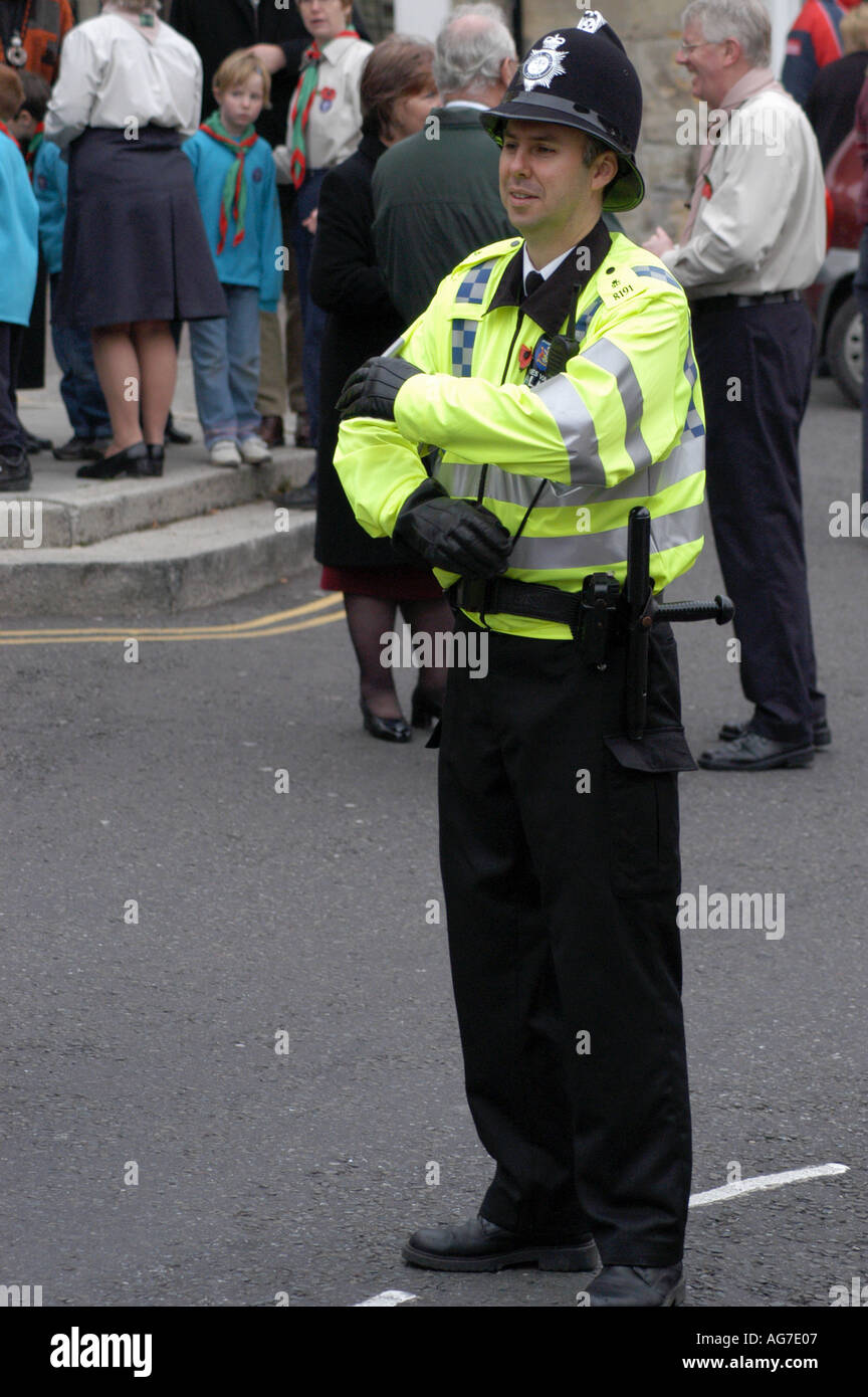 Special constable on duty on remembrance Sunday memorial parade at ...