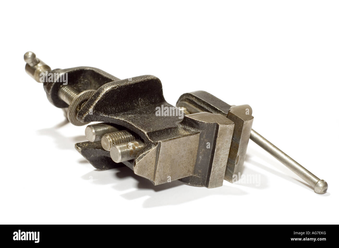series object on white isolated instrument grip vice Stock Photo - Alamy