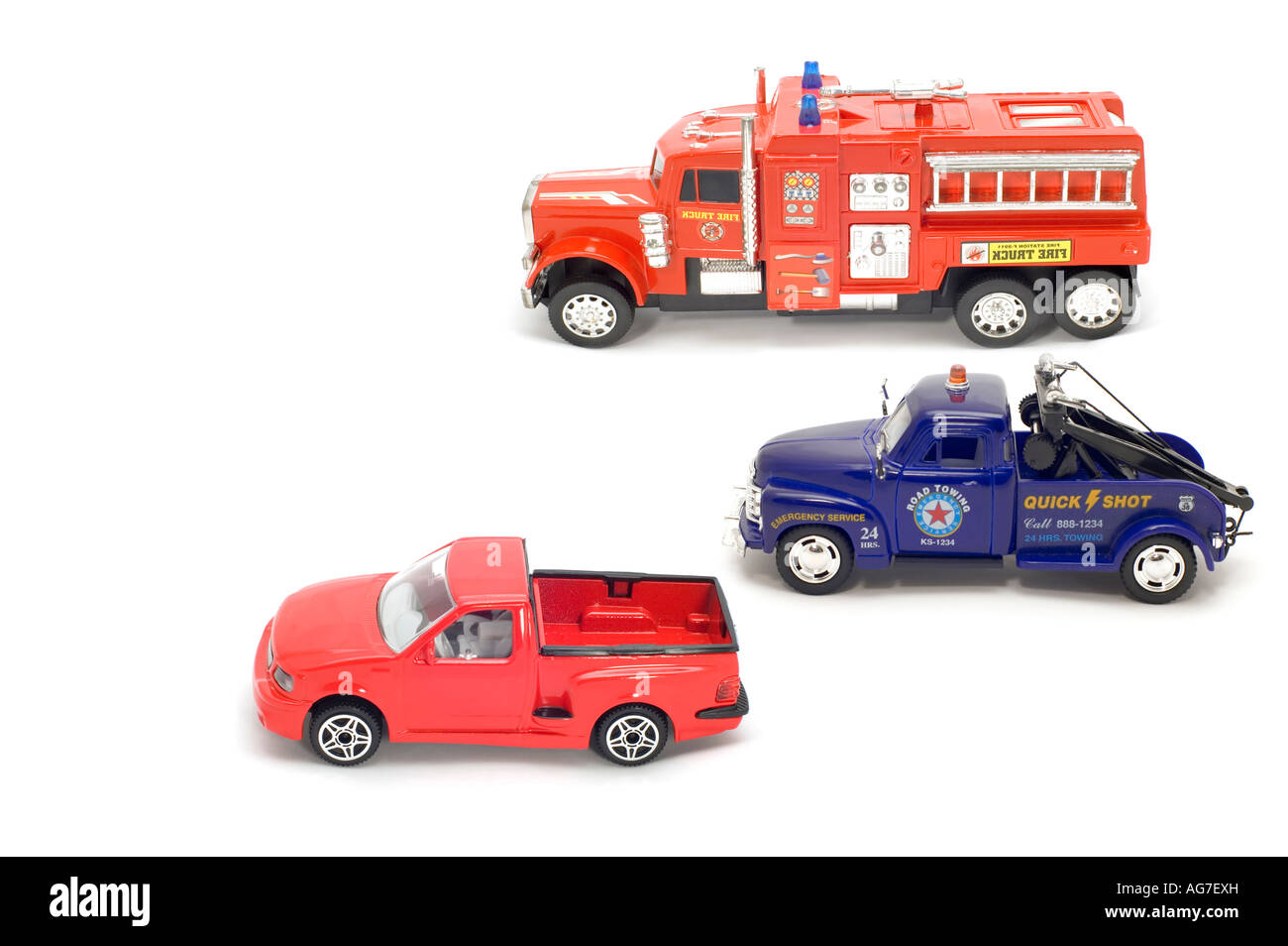 series object on white toy car Stock Photo - Alamy