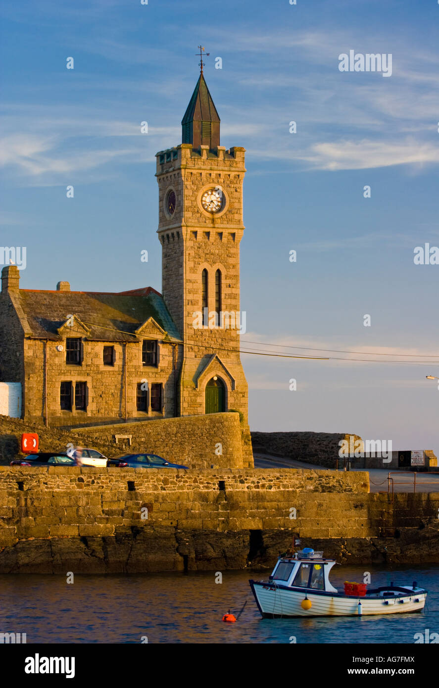 Porthleven town clock part of the Bickford Smith Institute often ...