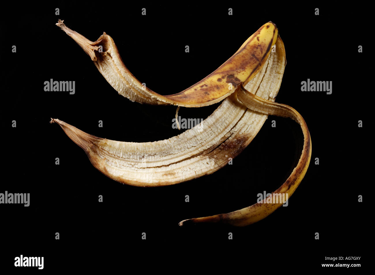 Banana Skin Slippery, Food Stock Photo - Alamy
