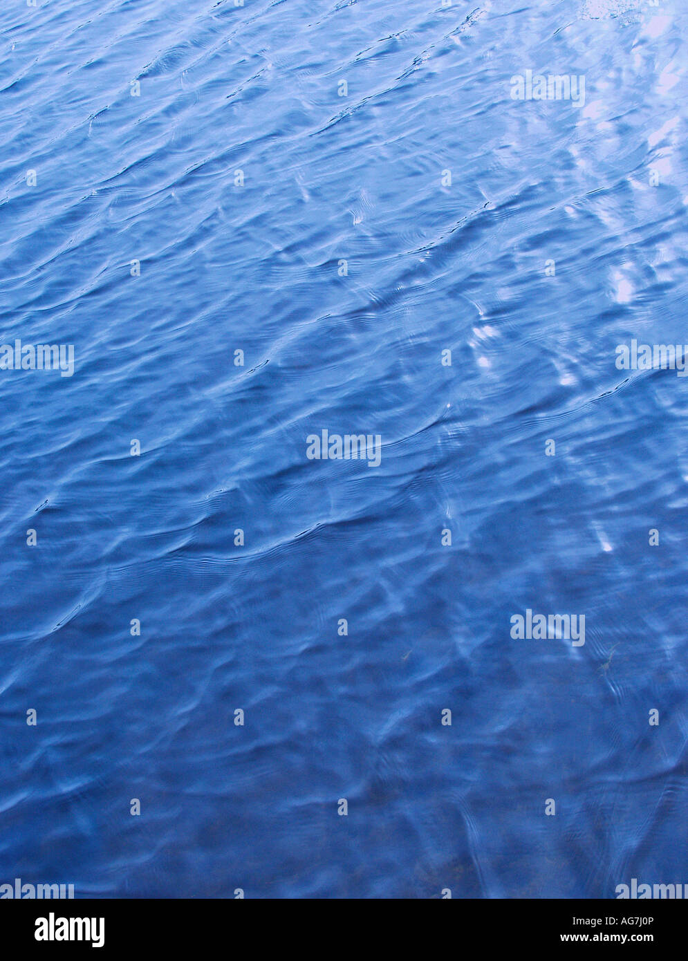 Ripples in blue water Stock Photo - Alamy