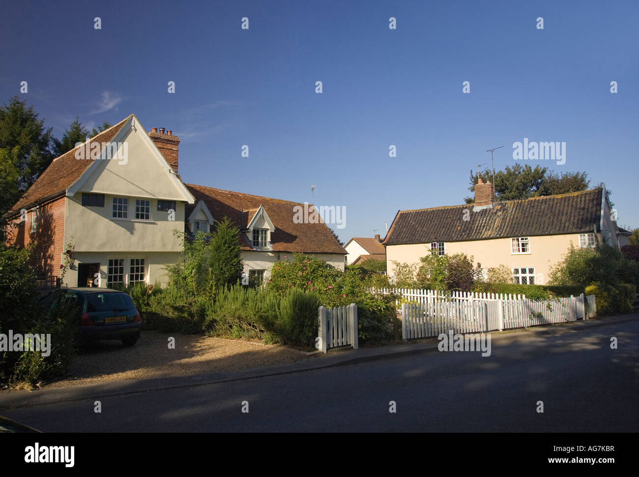 houses in Felsham village in Suffolk UK 2007 Stock Photo - Alamy