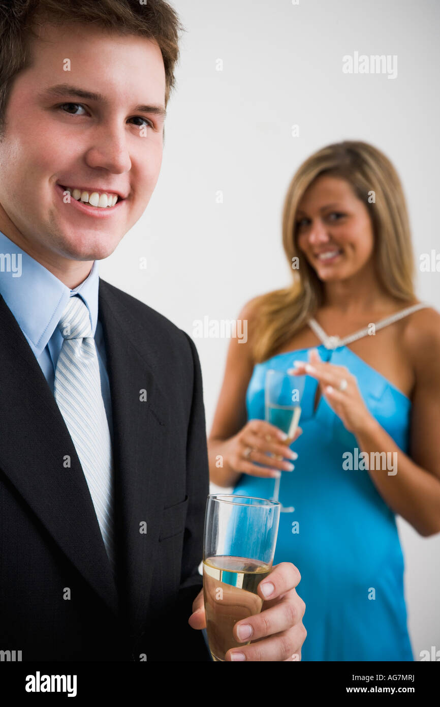 Couple at party Stock Photo - Alamy