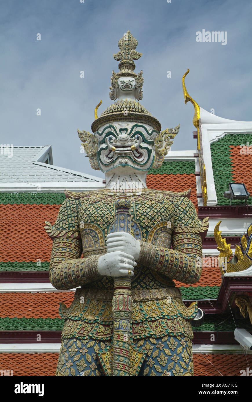 Yaksha Demon Guard at the Grand Palace, Bangkok Thailand Stock Photo ...