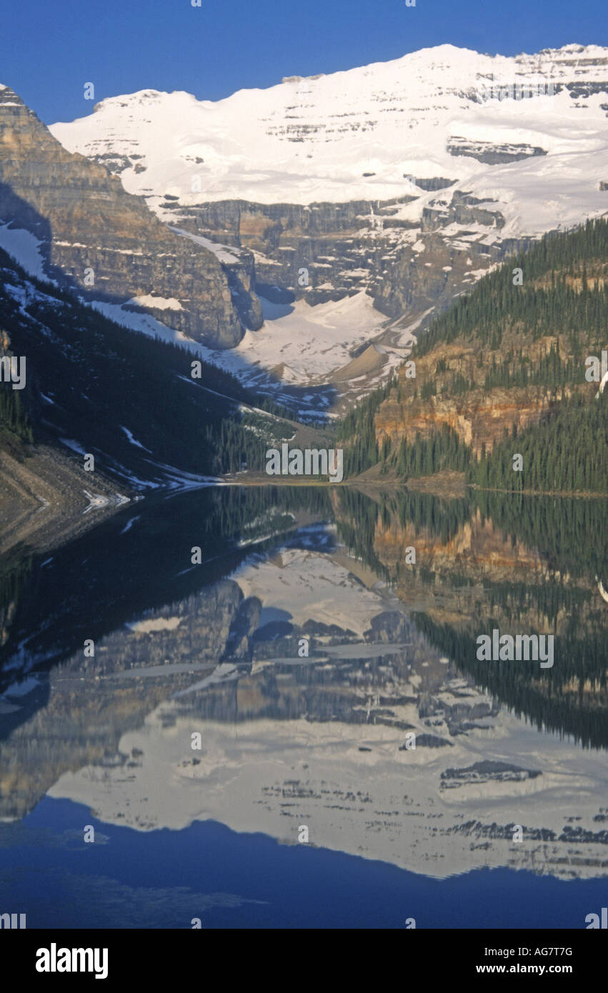 Reflections at Lake Louise , Banff National Park ,Canada Stock Photo ...