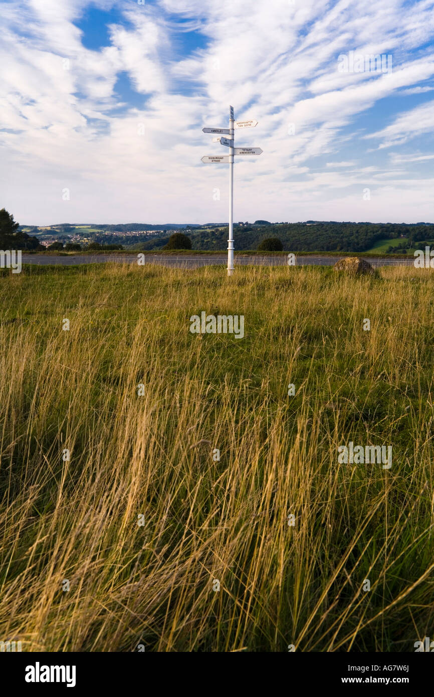 Tom Longs Post on Minchinhampton Common, Gloucestershire Stock Photo ...