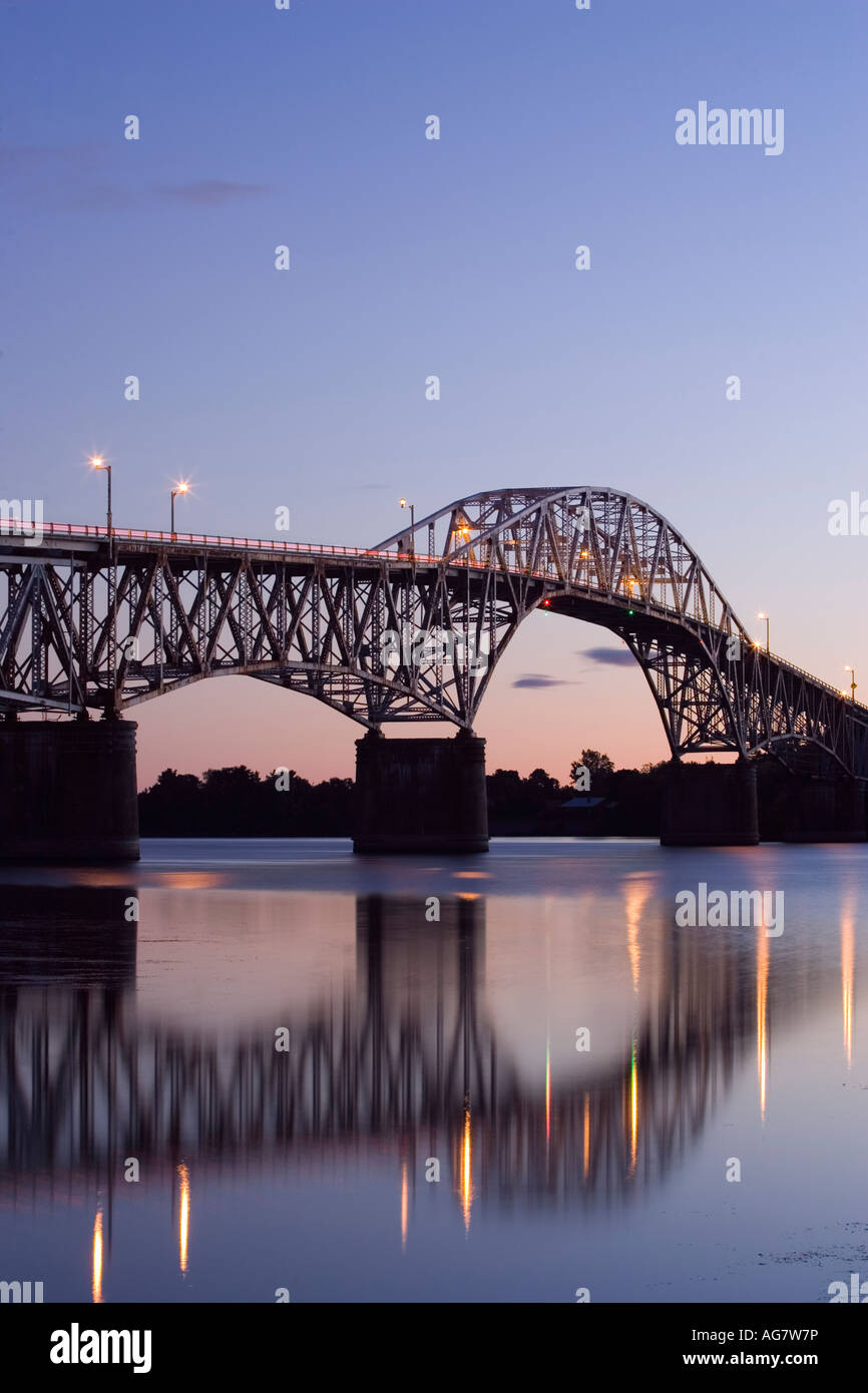 Crown Point Bridge over Lake Champlain Addison County Vermont Stock ...