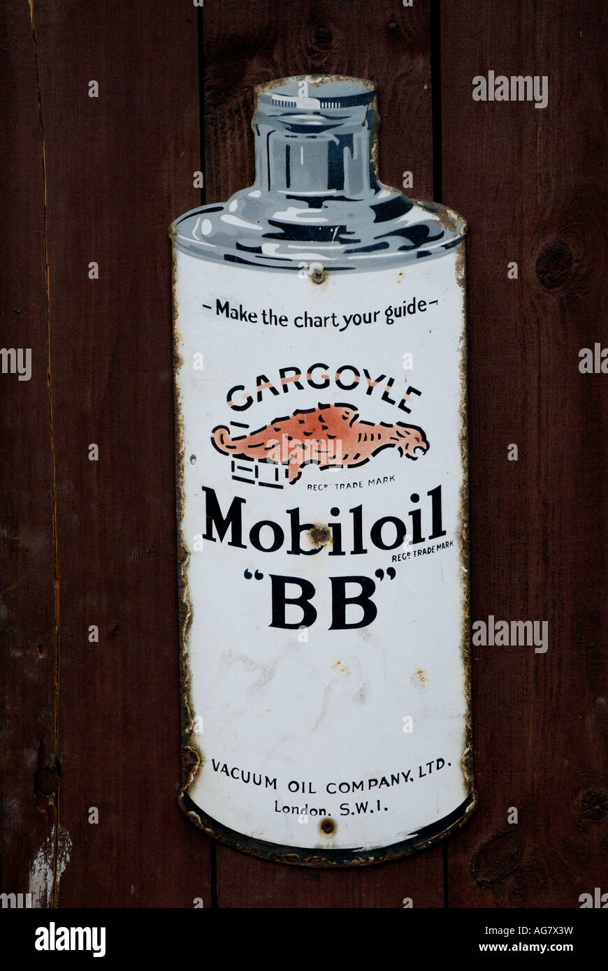 Vintage advertising signs on metal sheets still can be found attached ...