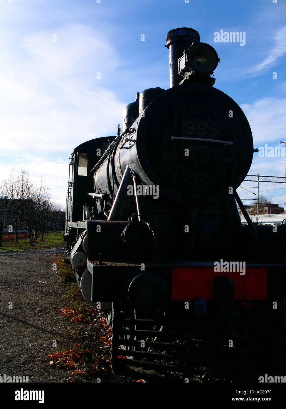 Steam engine on display Stock Photo - Alamy