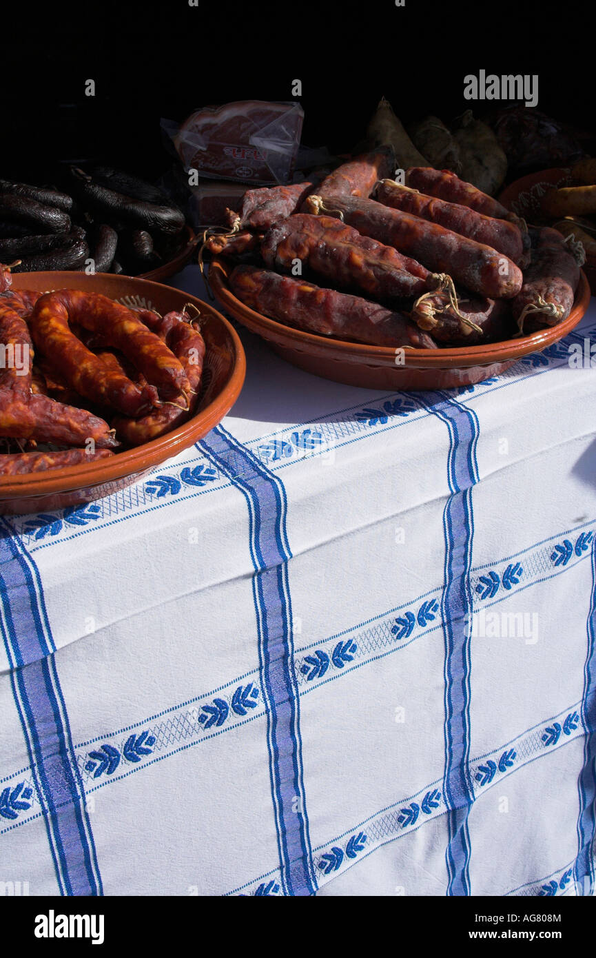 traditional portuguese meat Sausages Stock Photo - Alamy