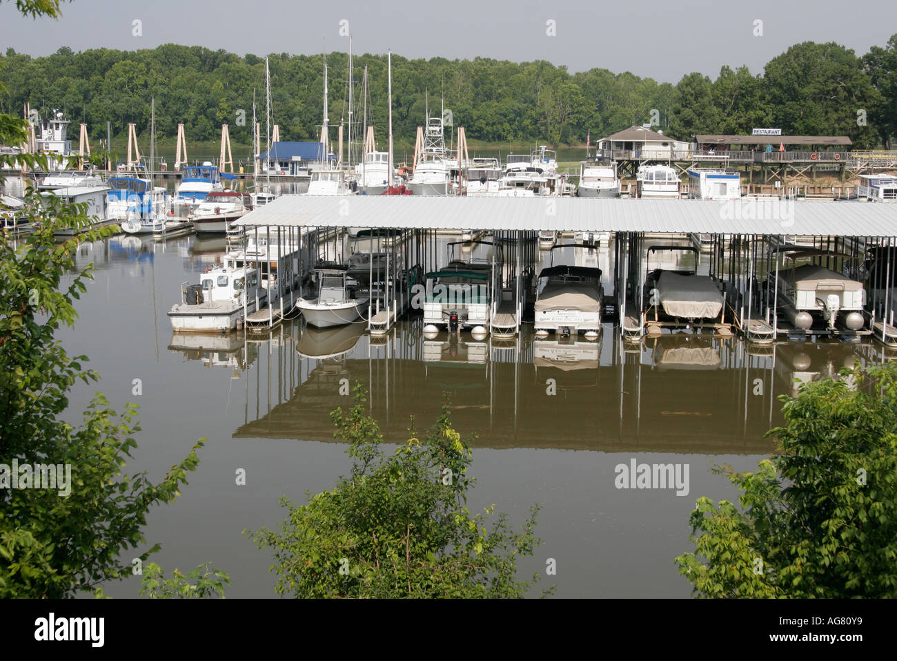 Alabama Marengo County,Demopolis,Tombigbee River water marina,boats ...