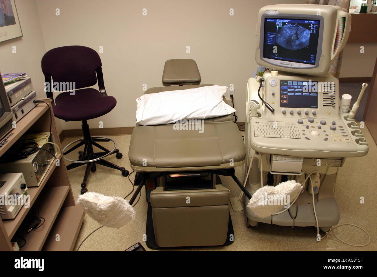 An examining room for pregnant females at a fertility clinic in ...