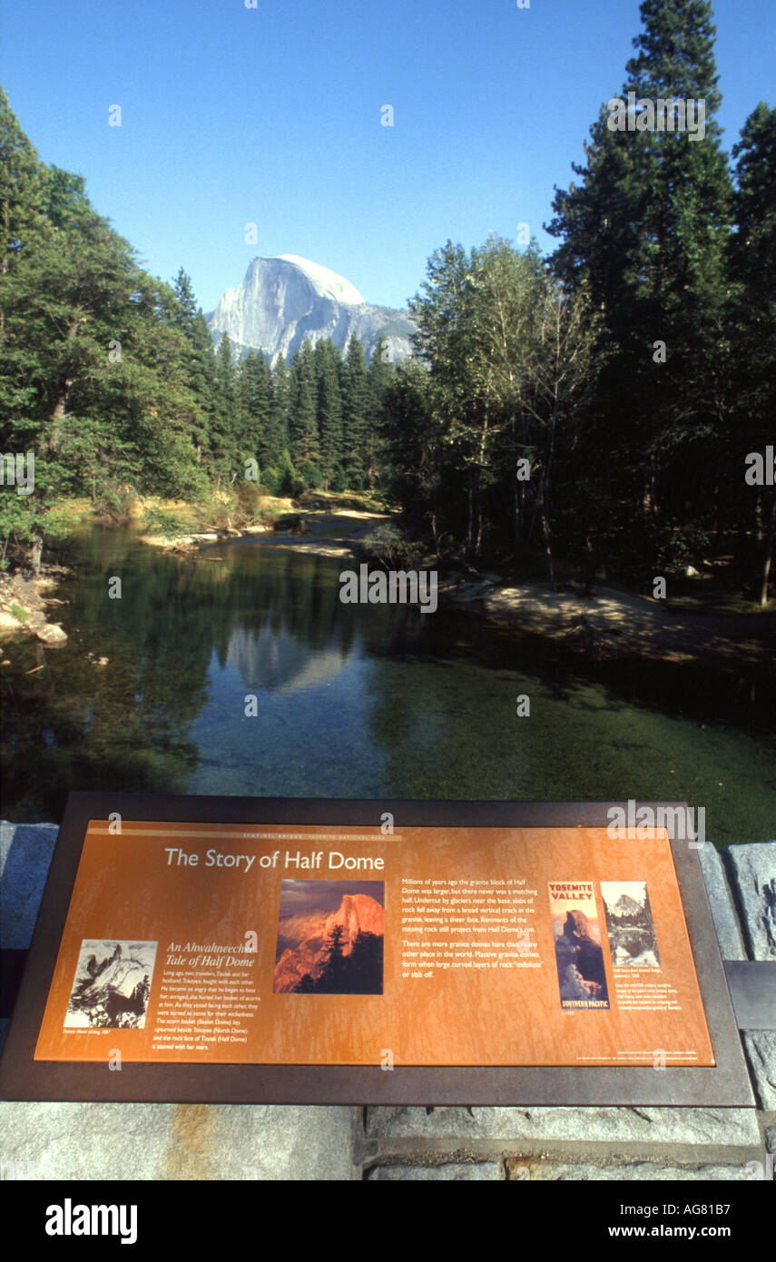 Yosemite Half Dome from Sentinel Bridge, California, USA Stock Photo ...