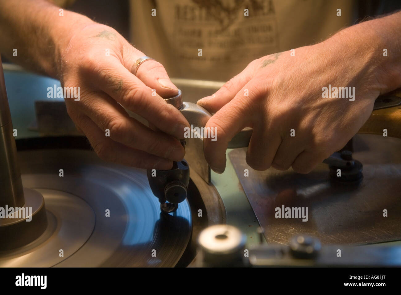Two hands of a diamond cutter in Amsterdam Diamond District Holland ...