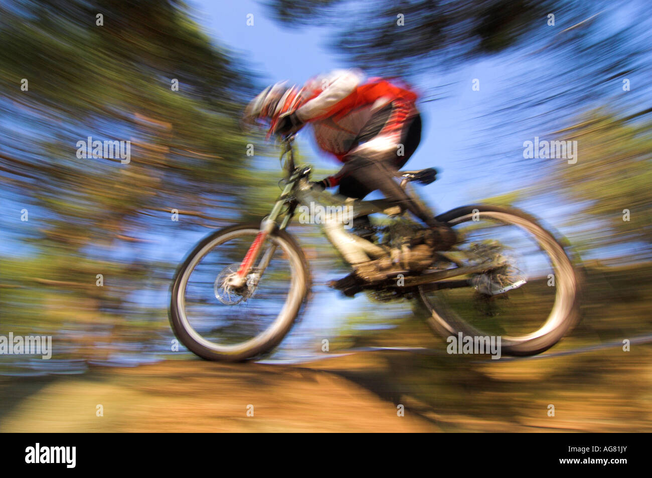 Mountain bike racer Stock Photo - Alamy