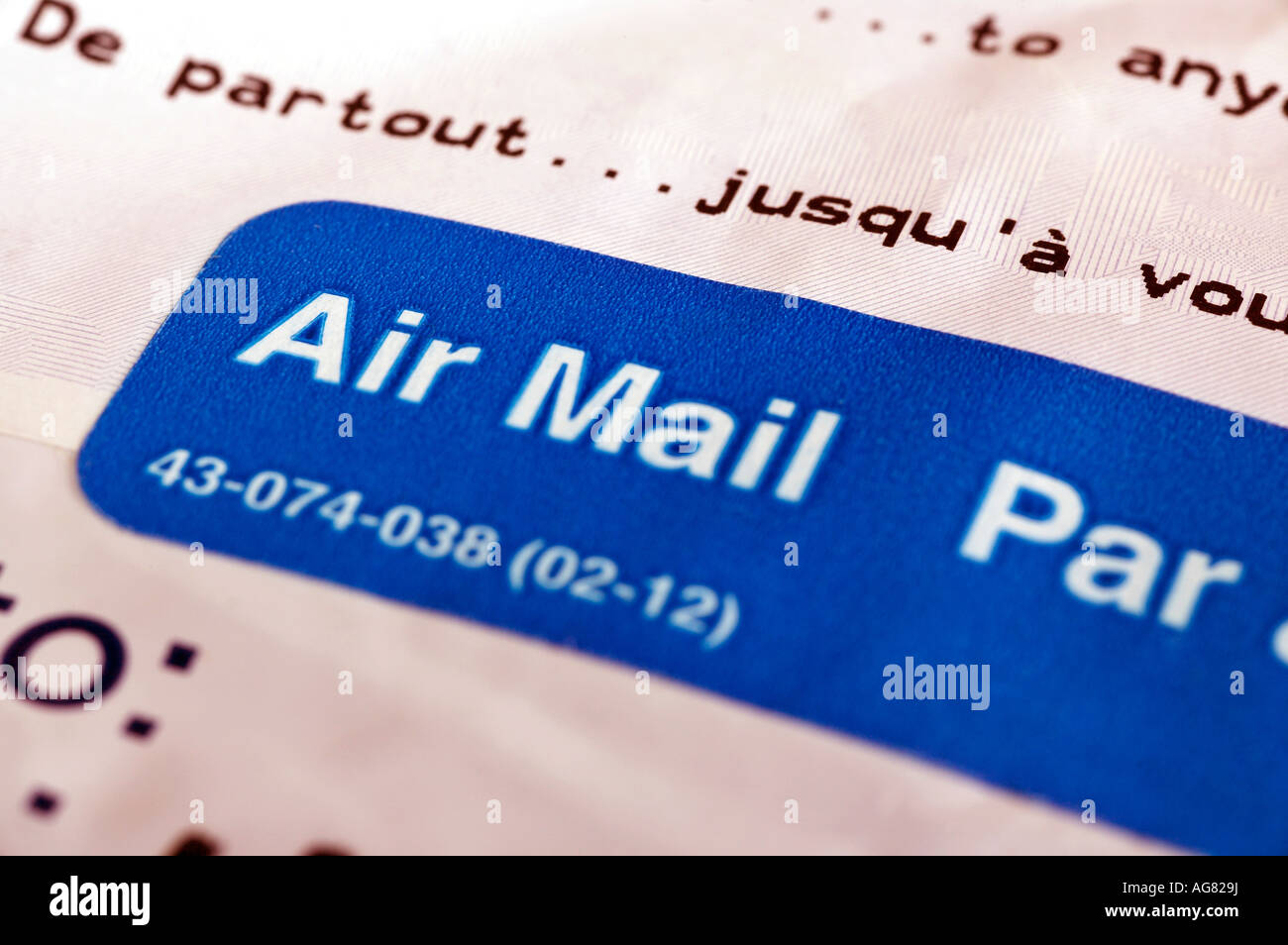Air mail stickers hi-res stock photography and images - Alamy