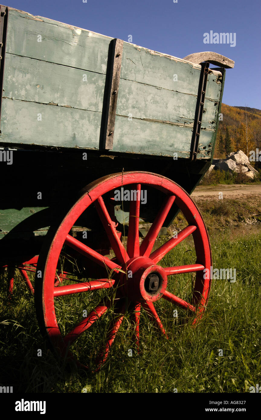Detail of a wagon wheel Stock Photo - Alamy