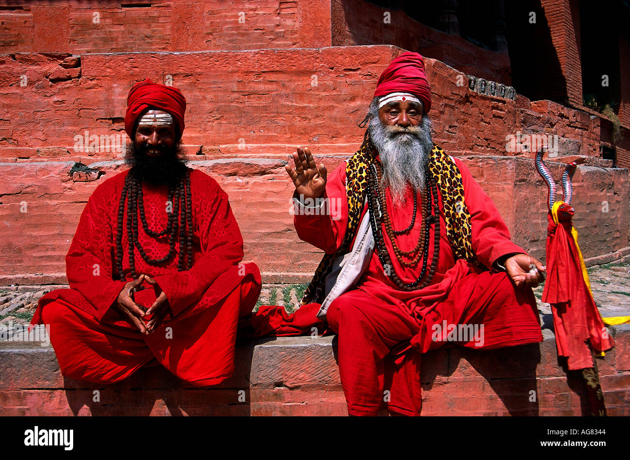 Holy men in kathmandus hi-res stock photography and images - Alamy