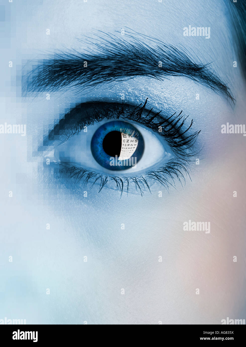Picture of a female eye manipulated on PS Stock Photo - Alamy