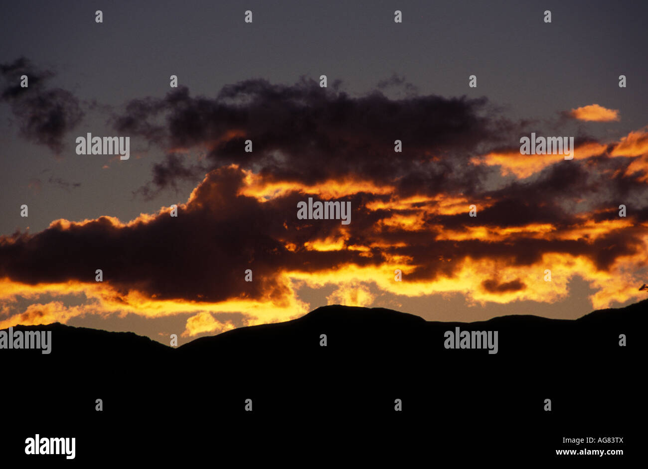 Sunset in Patagonia, Argentina Stock Photo - Alamy