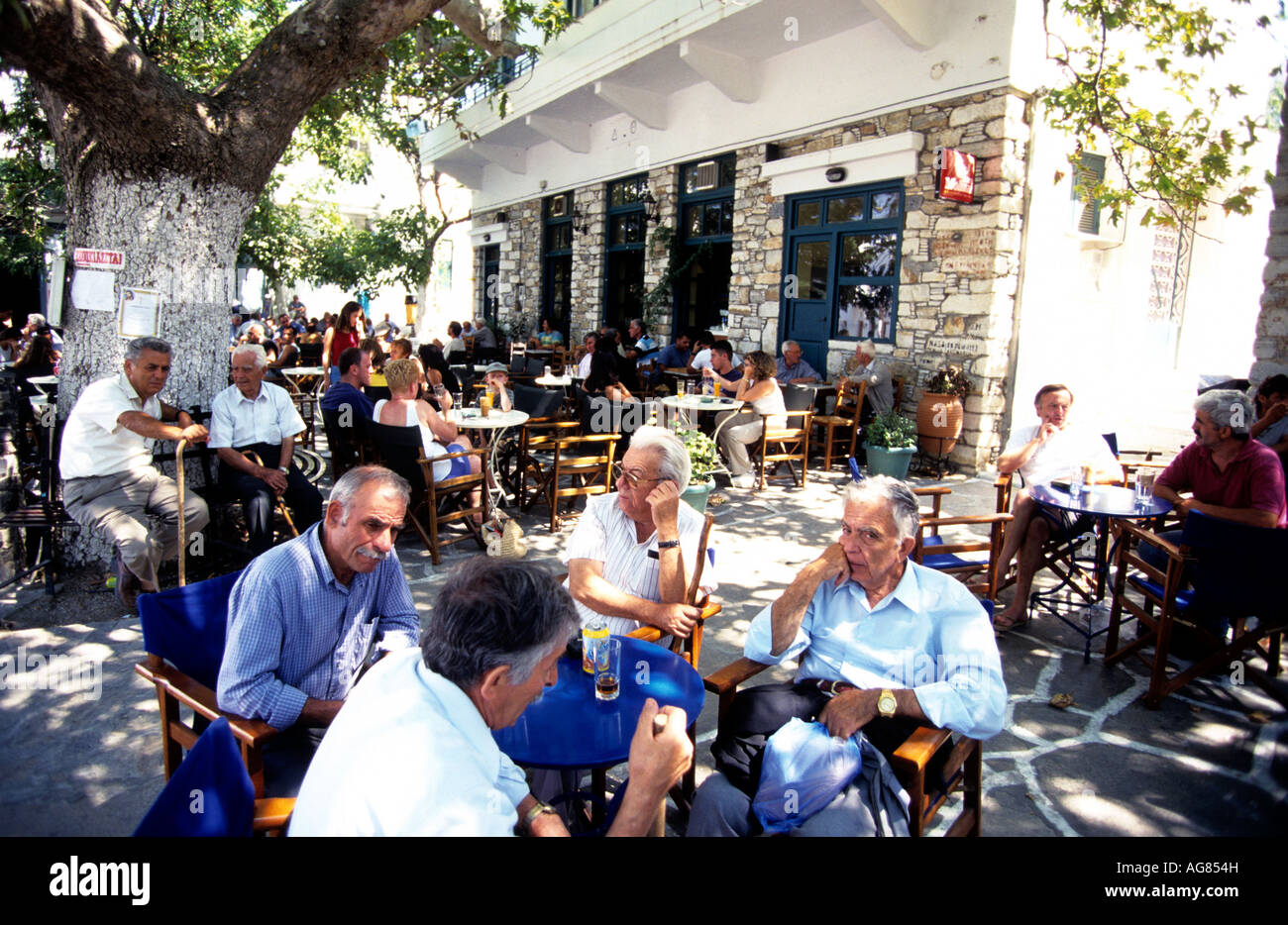 greece cyclades naxos island a view of the mountain village of filoti ...