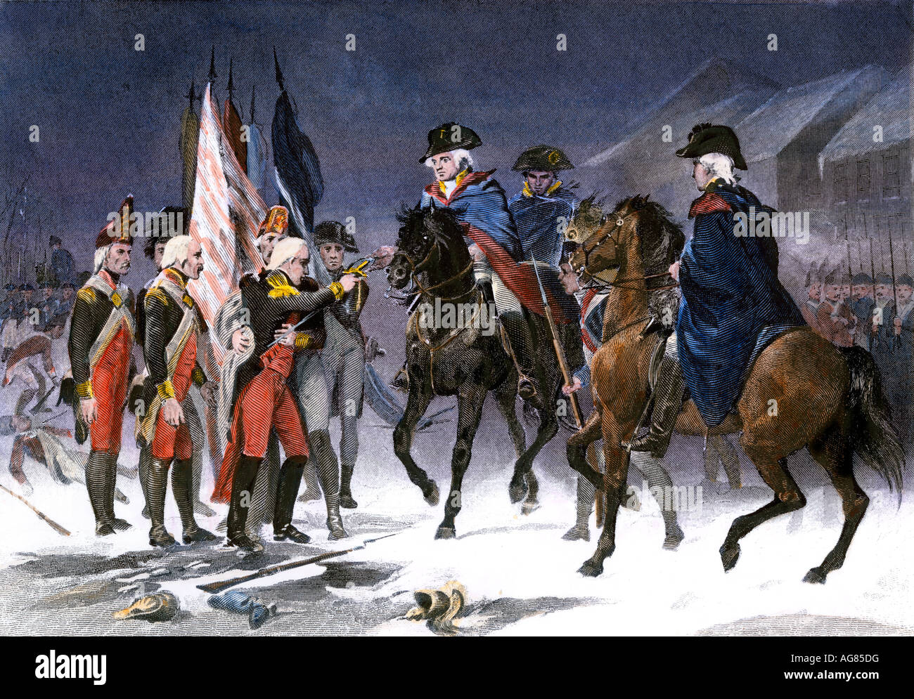 Wounded Hessian Colonel Johann Rahl surrenders Trenton to George ...