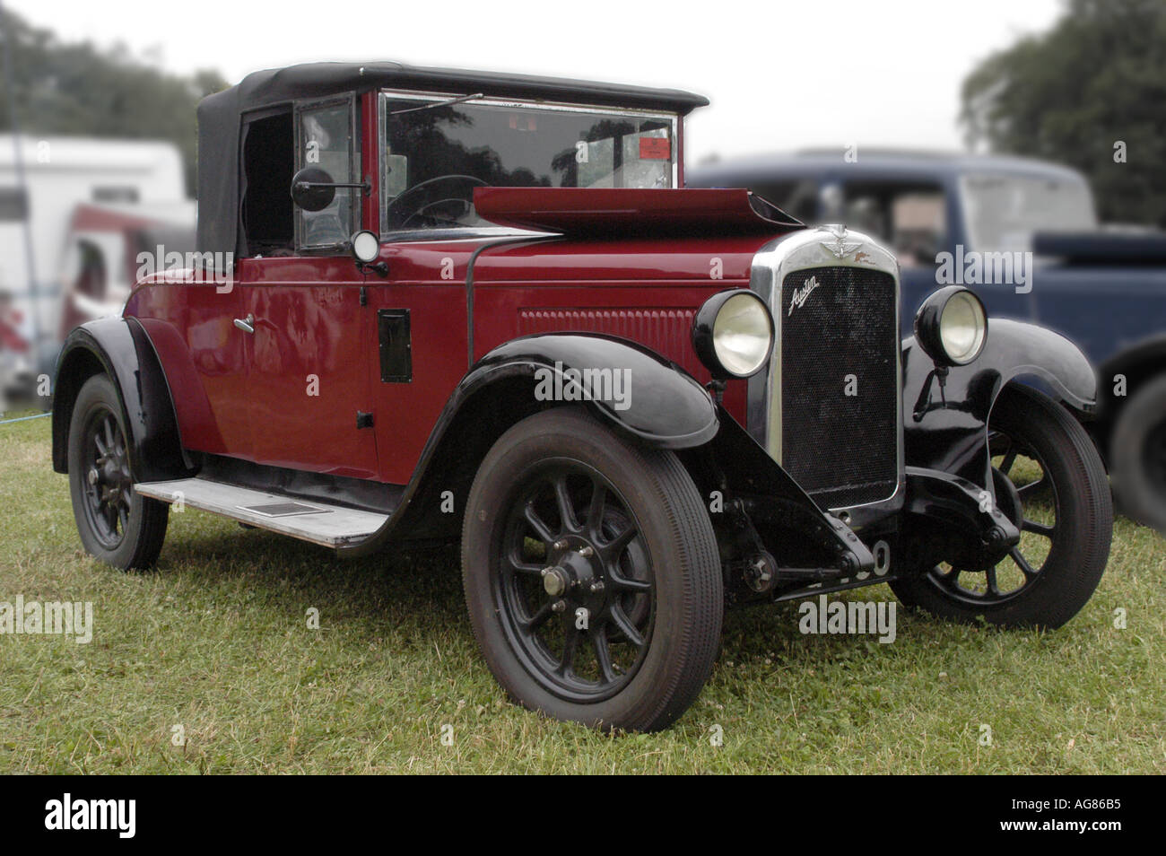 Vintage red Austin car Stock Photo - Alamy