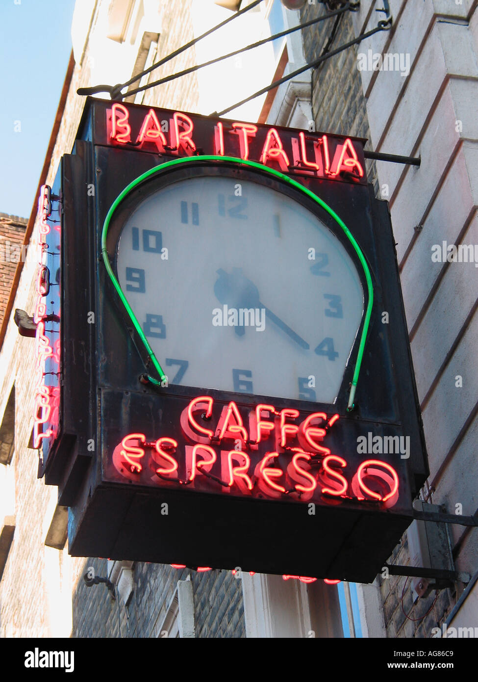 The famous and well known Bar Italia in Frith Street London's Soho ...