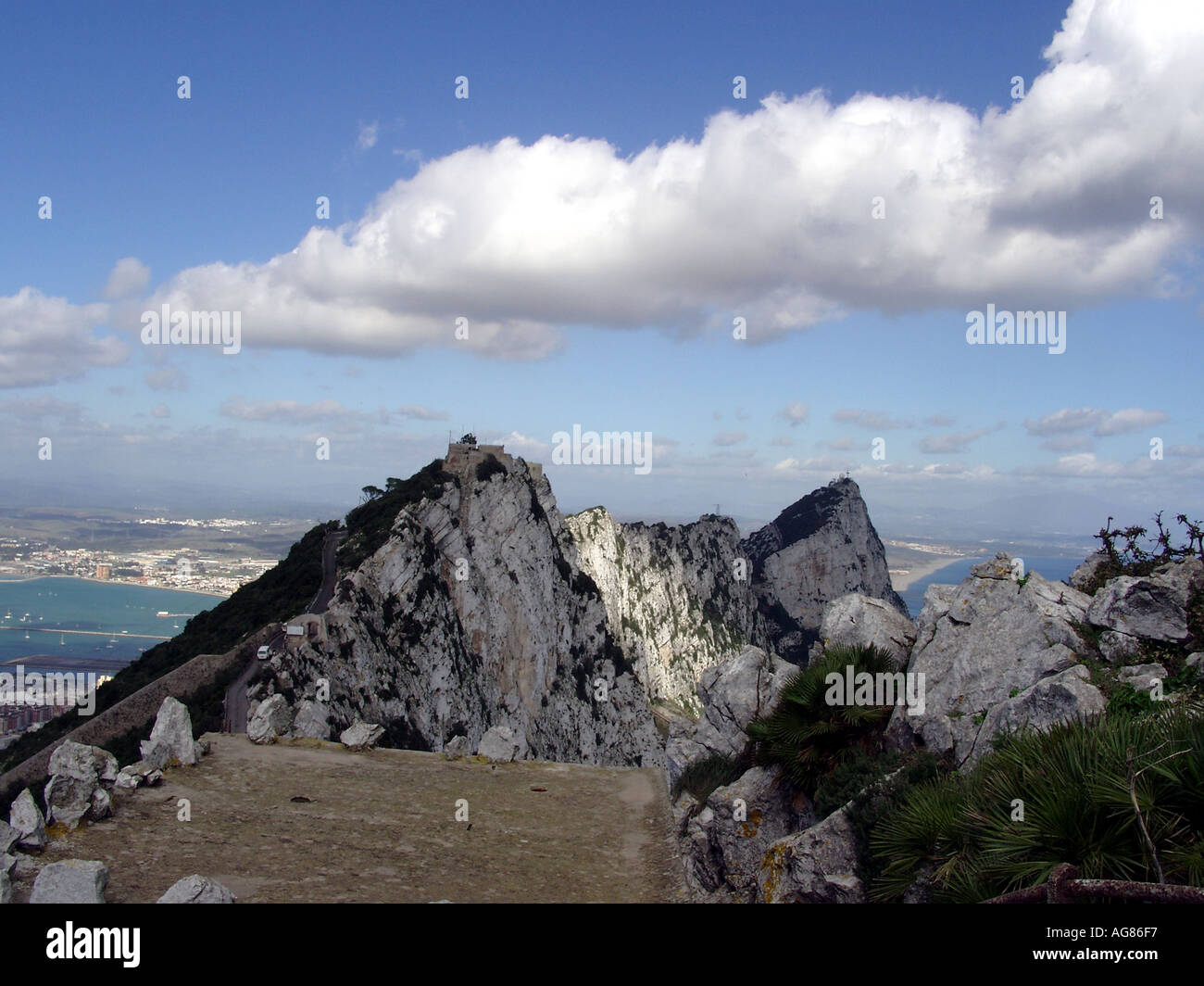 The summit of the Rock of Gibraltar Stock Photo - Alamy