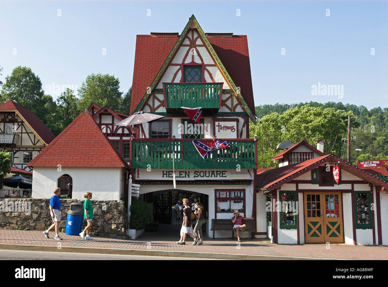 Alpine architecture in Helen Georgia USA Stock Photo - Alamy
