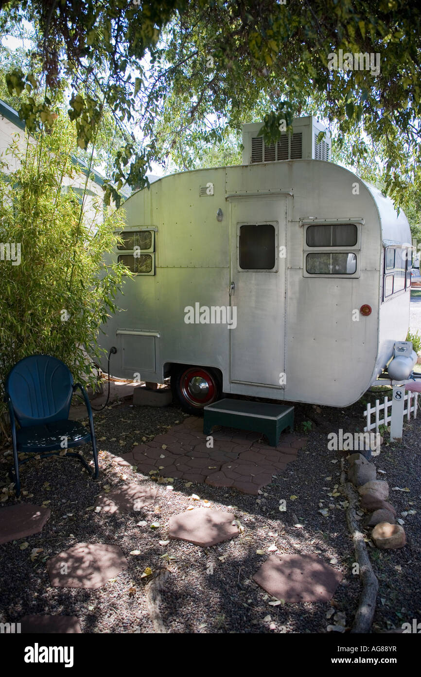 The Homemade Trailer Shady Dell RV Park Bisbee Arizona Stock Photo - Alamy