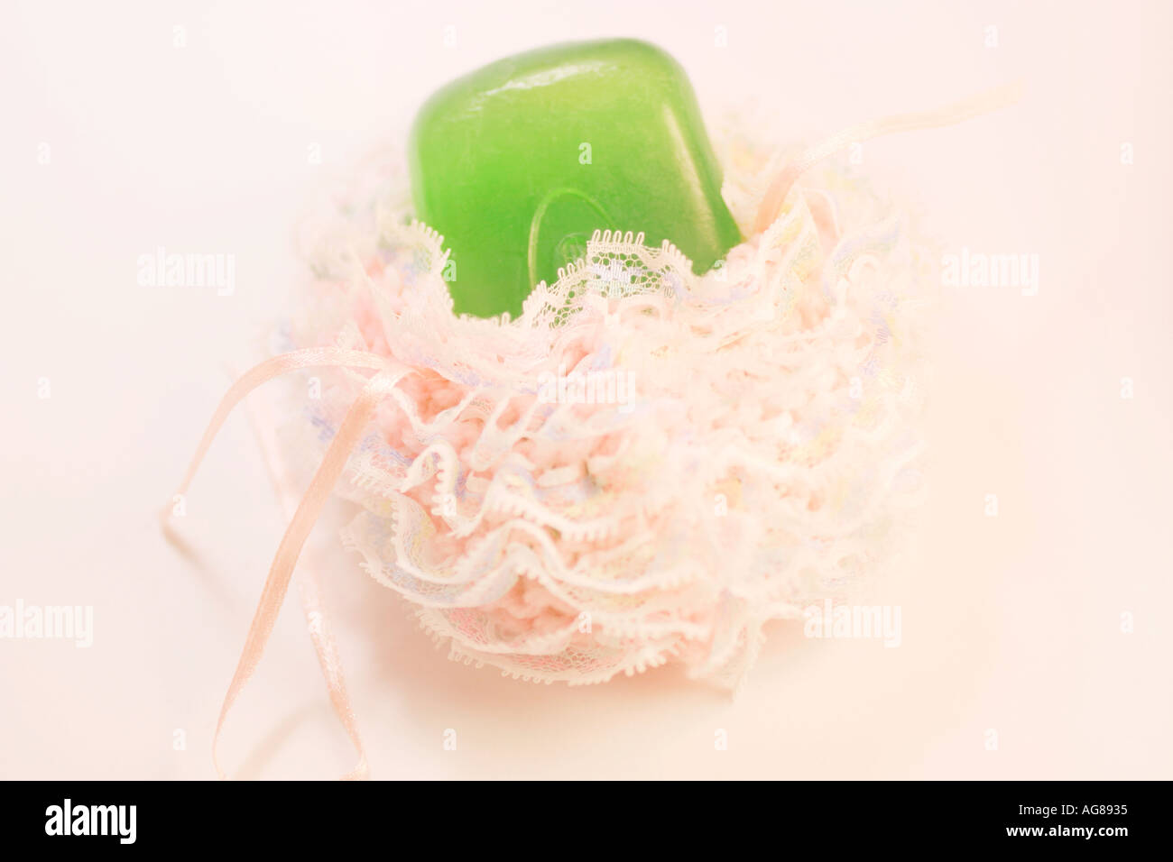 Soap in Lace Sachet Stock Photo - Alamy