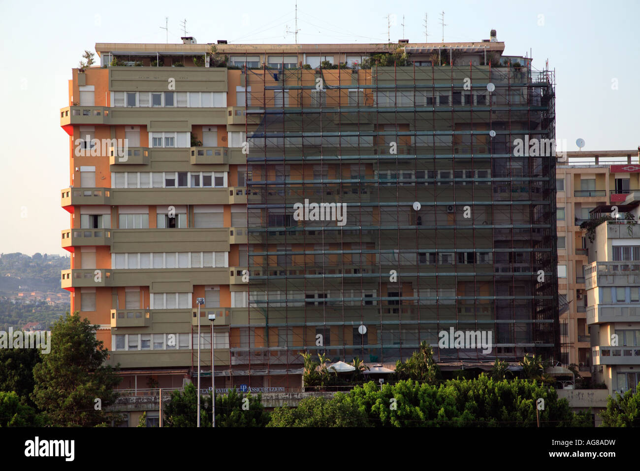 Apartment Block Catania Sicily Italy Stock Photo - Alamy