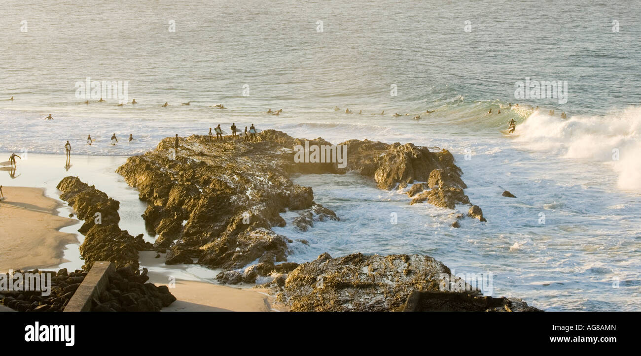 Surfing at Snapper Rocks also known as The Superbank Coolangatta ...