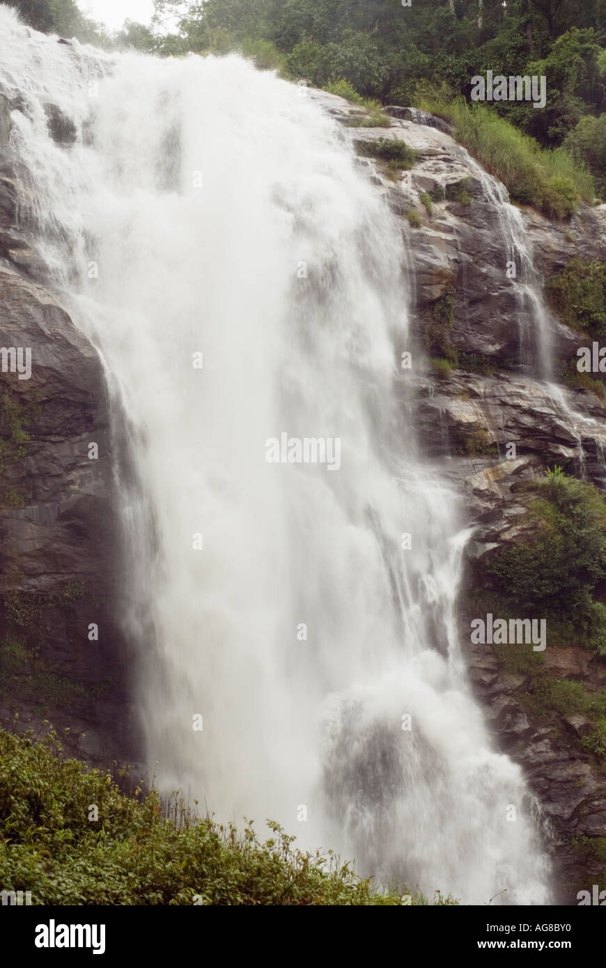 Thailand Wachirathan Waterfall Chiang Mai Province Doi Inthanon ...
