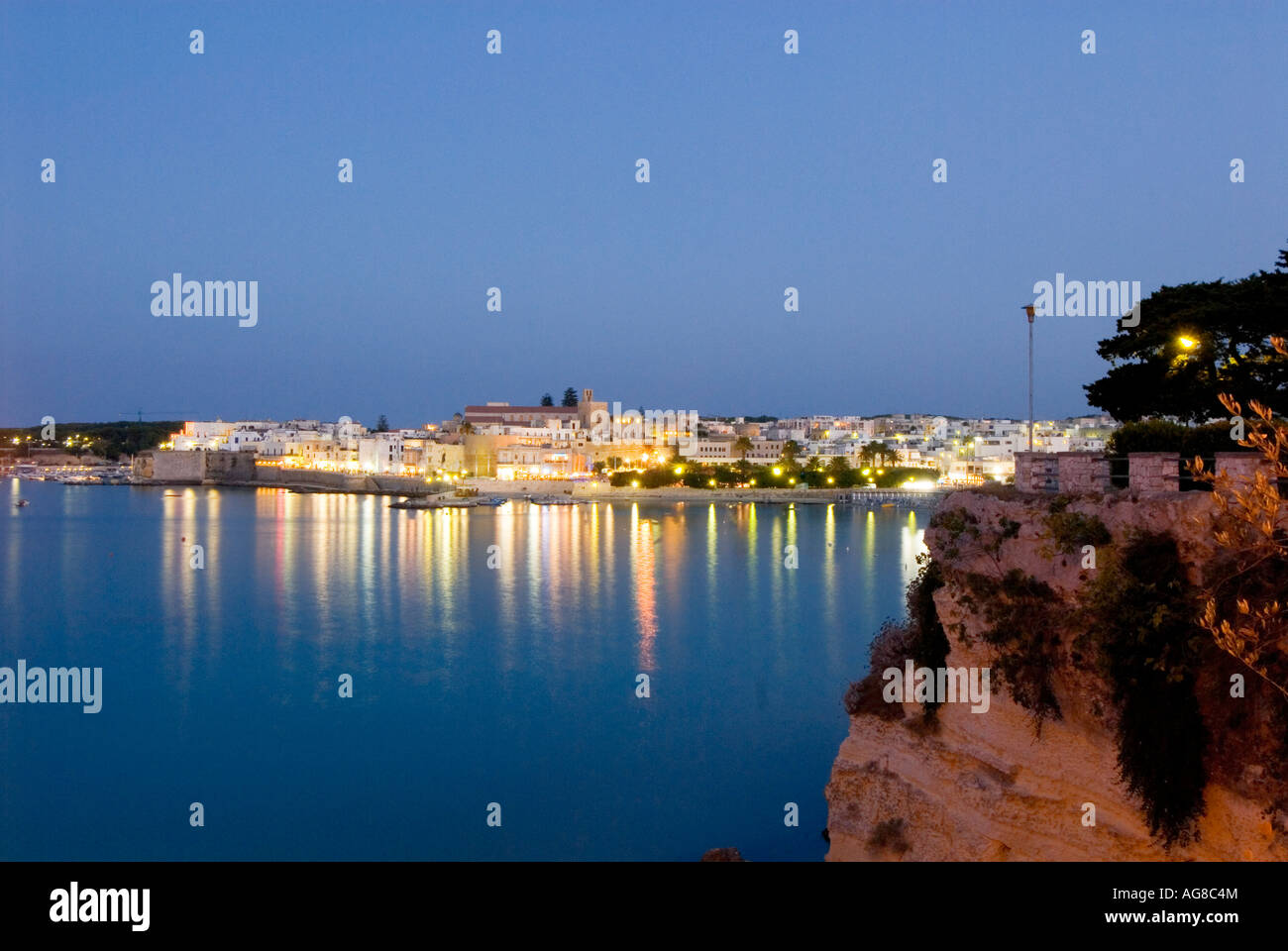 City of Otranto Puglia Salento Italy at night Stock Photo - Alamy