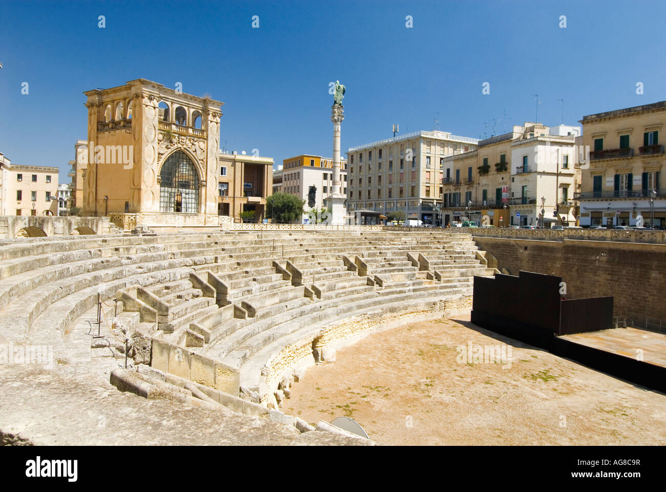 The amphitheater of Lecce Apulia Salento Italy Stock Photo - Alamy