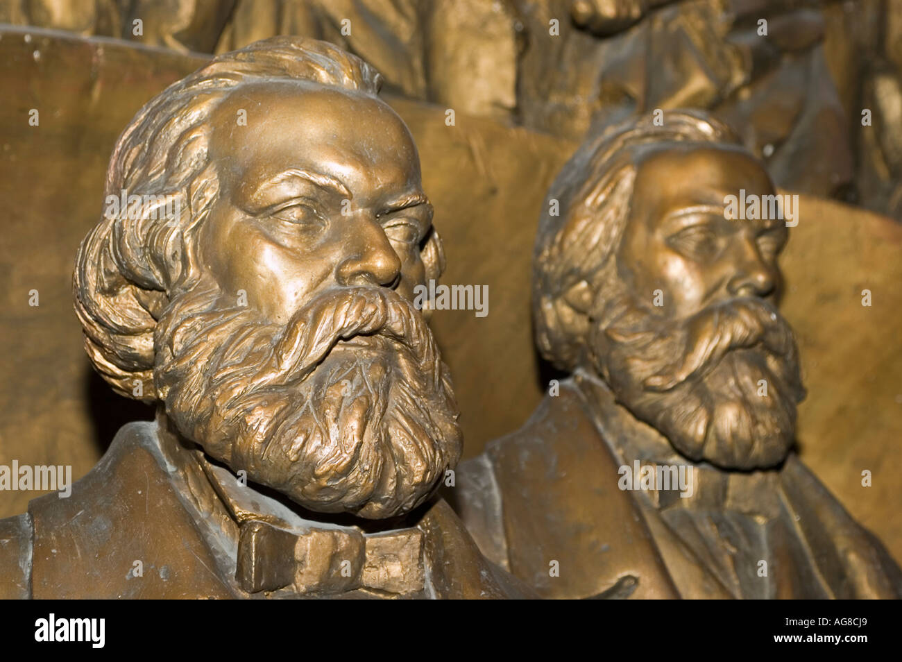 Karl Marx and Friedrich Engels at the National Museum of Bishkek ...