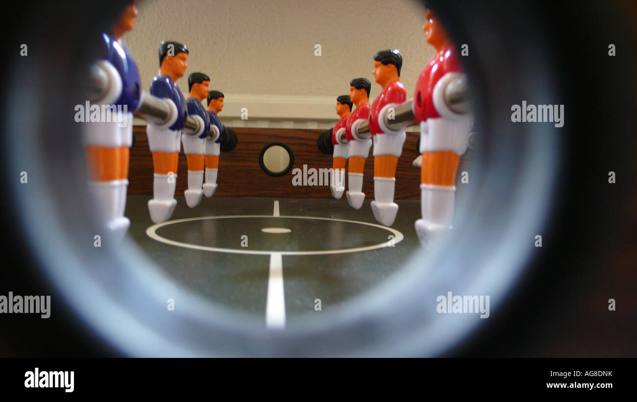 table fussball players, soccer table players Stock Photo - Alamy