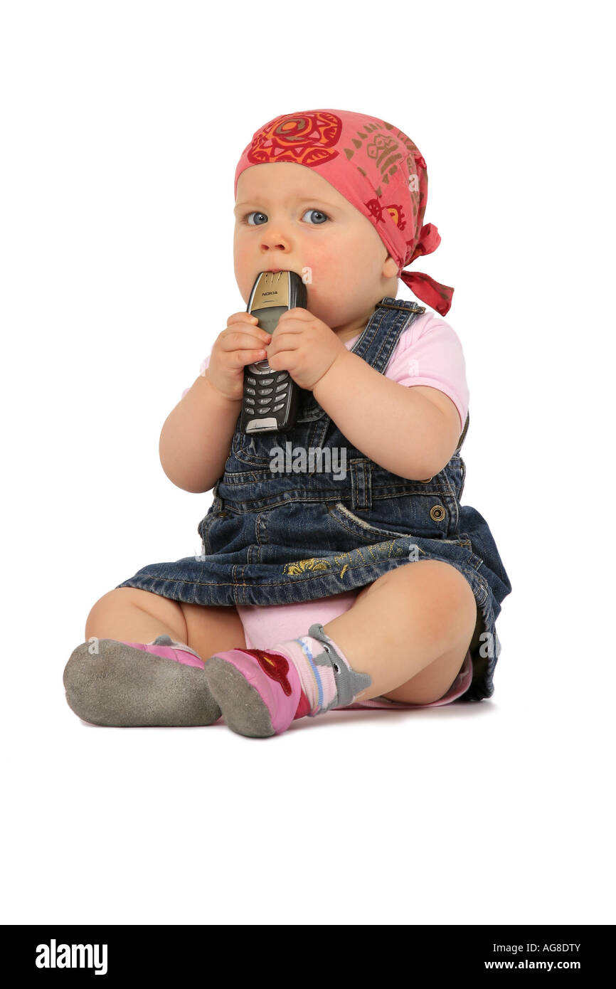 Kids mobile phone child Cut Out Stock Images & Pictures - Alamy