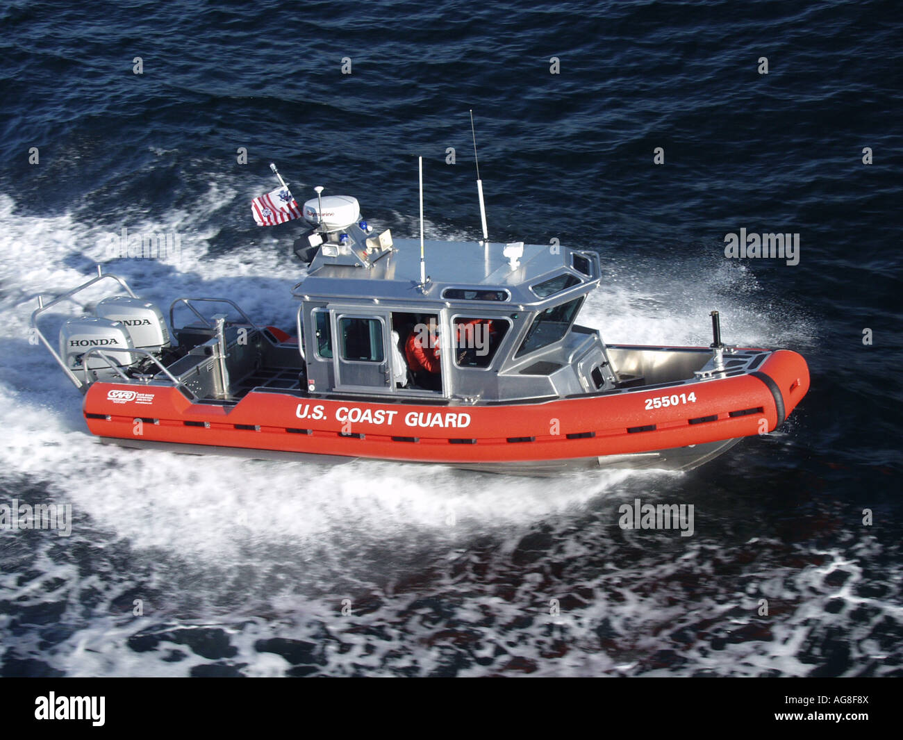Coast Guard Response Boat on Elliot Bay near Seattle, Washington Stock ...
