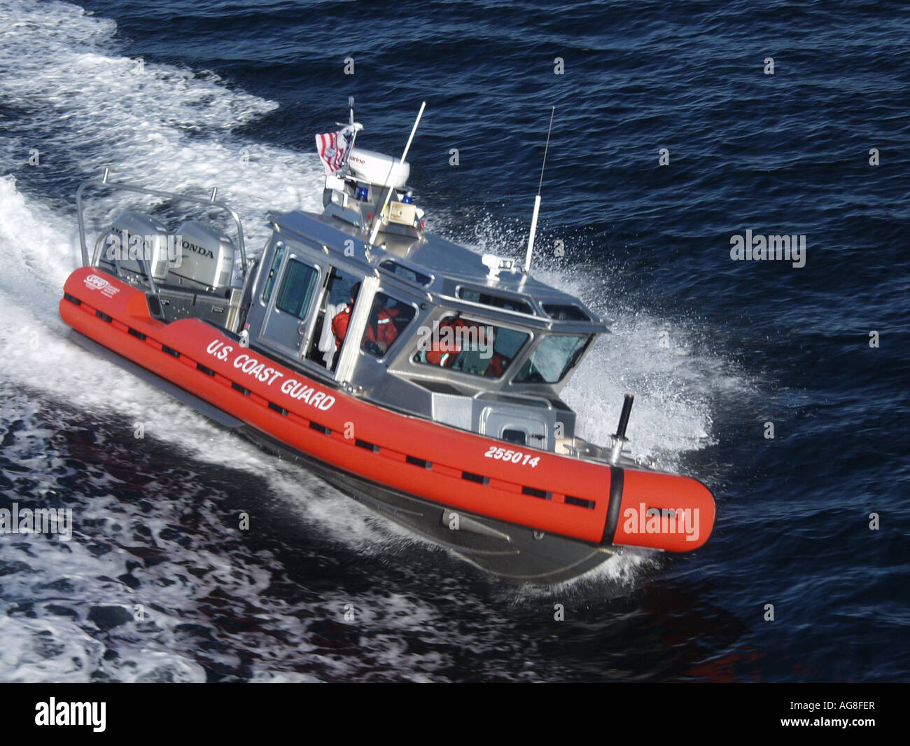 Coast Guard Response Boat on Elliot Bay near Seattle, Washington Stock ...