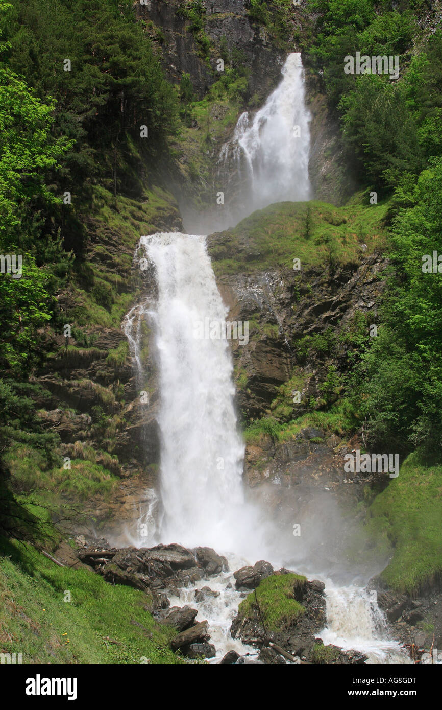 Alpbachfall, waterfall near Meiringen, Switzerland, Bernese Oberland ...