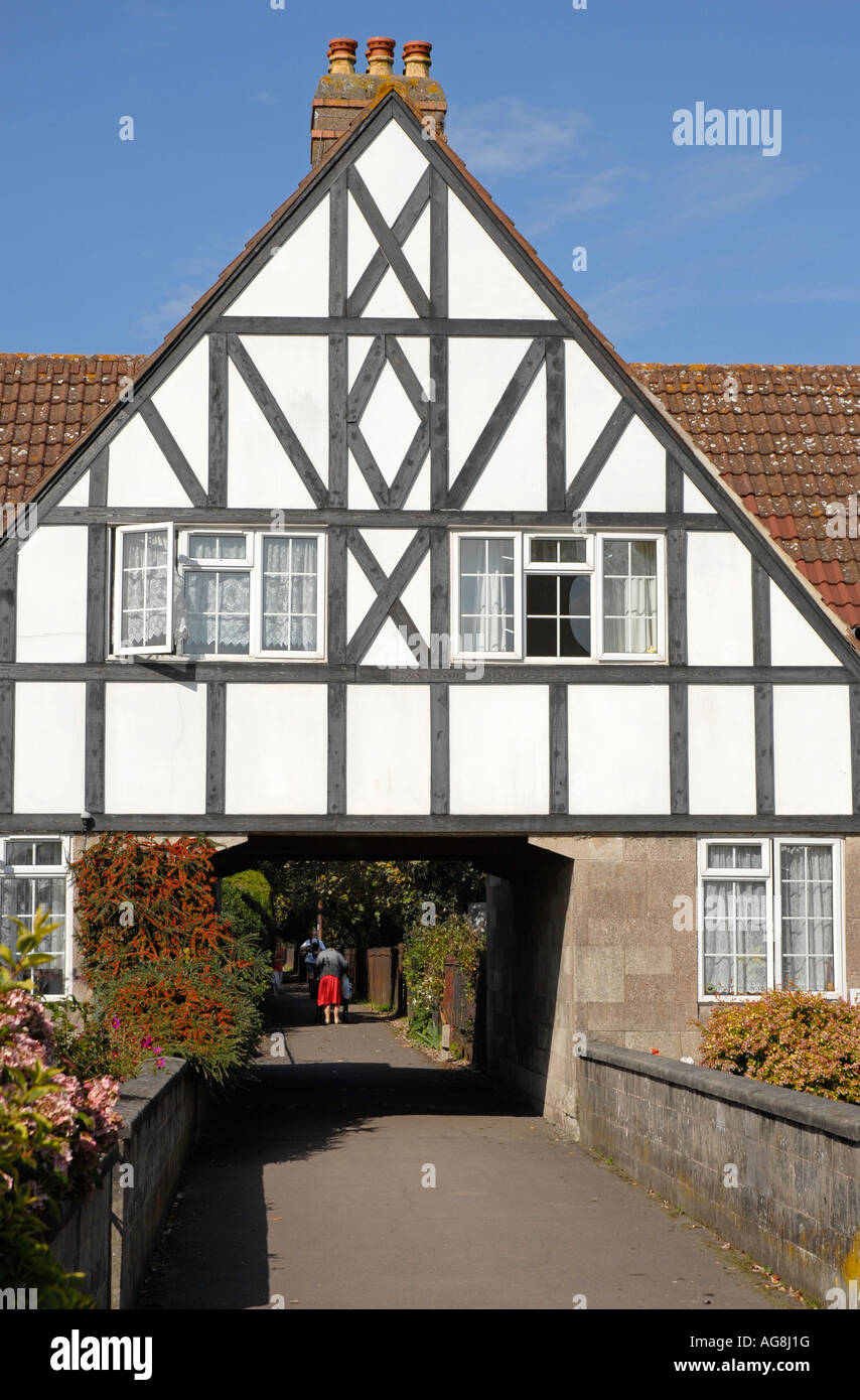 Half timbered building with passage through at ground level Stock Photo ...