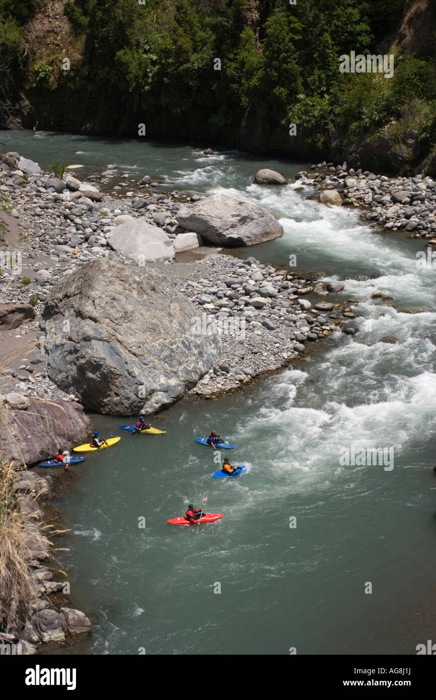 South America Central Chile Rio Claro near the town of Los Quenas ...