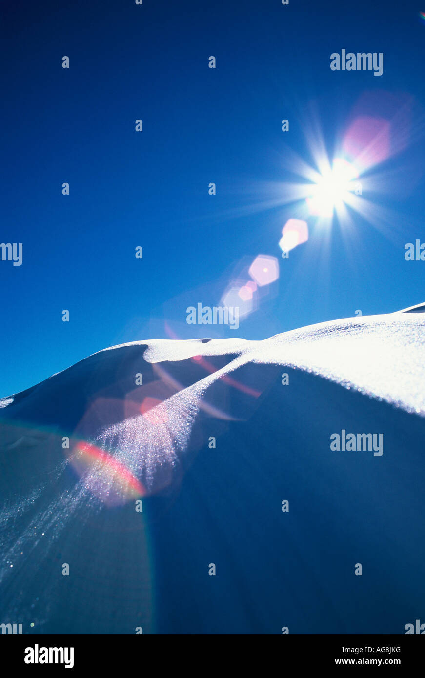 Wind blown snow drift Stock Photo - Alamy